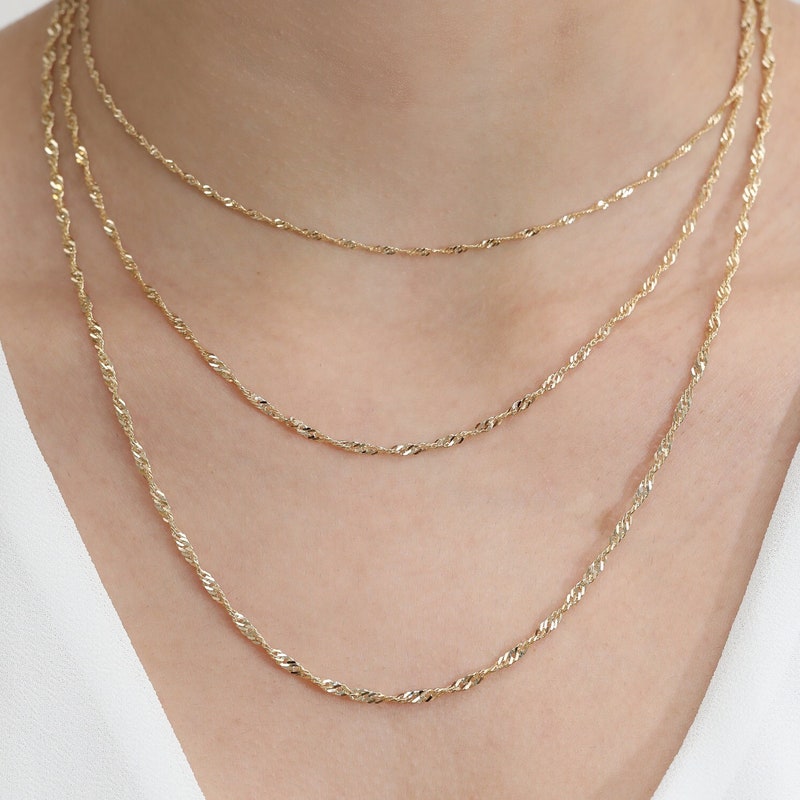 Sparkle Short Gold Chain - Etsy