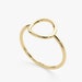 Solid Gold Circle Ring, Minimalistic Plain Gold Ring, Circular Shape ...