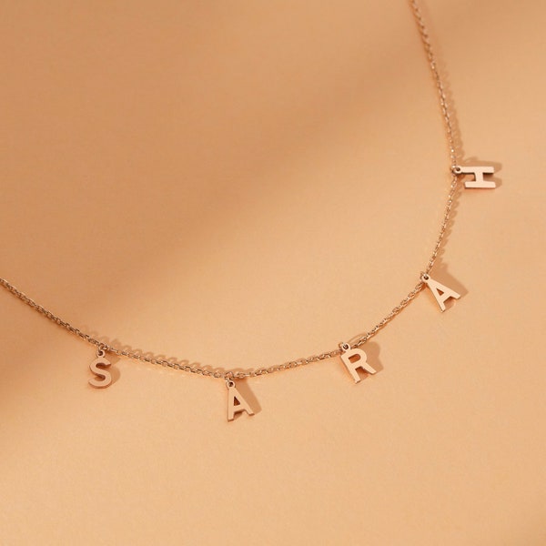 14k Gold Name Necklace Yellow Gold - Etsy