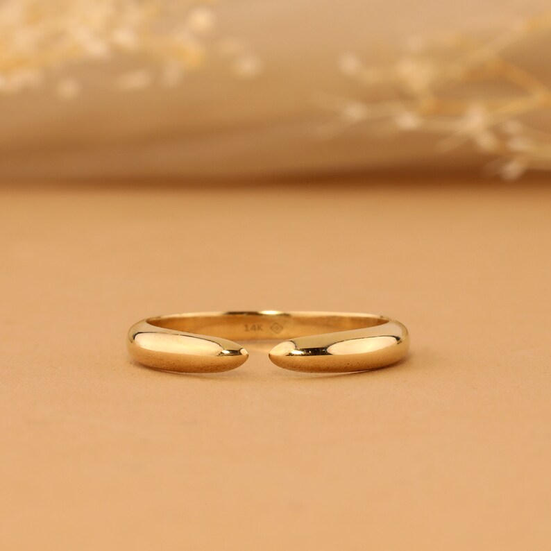 14k Gold Claw Ring Solid Gold Cuff Ring Engagement Ring - Etsy