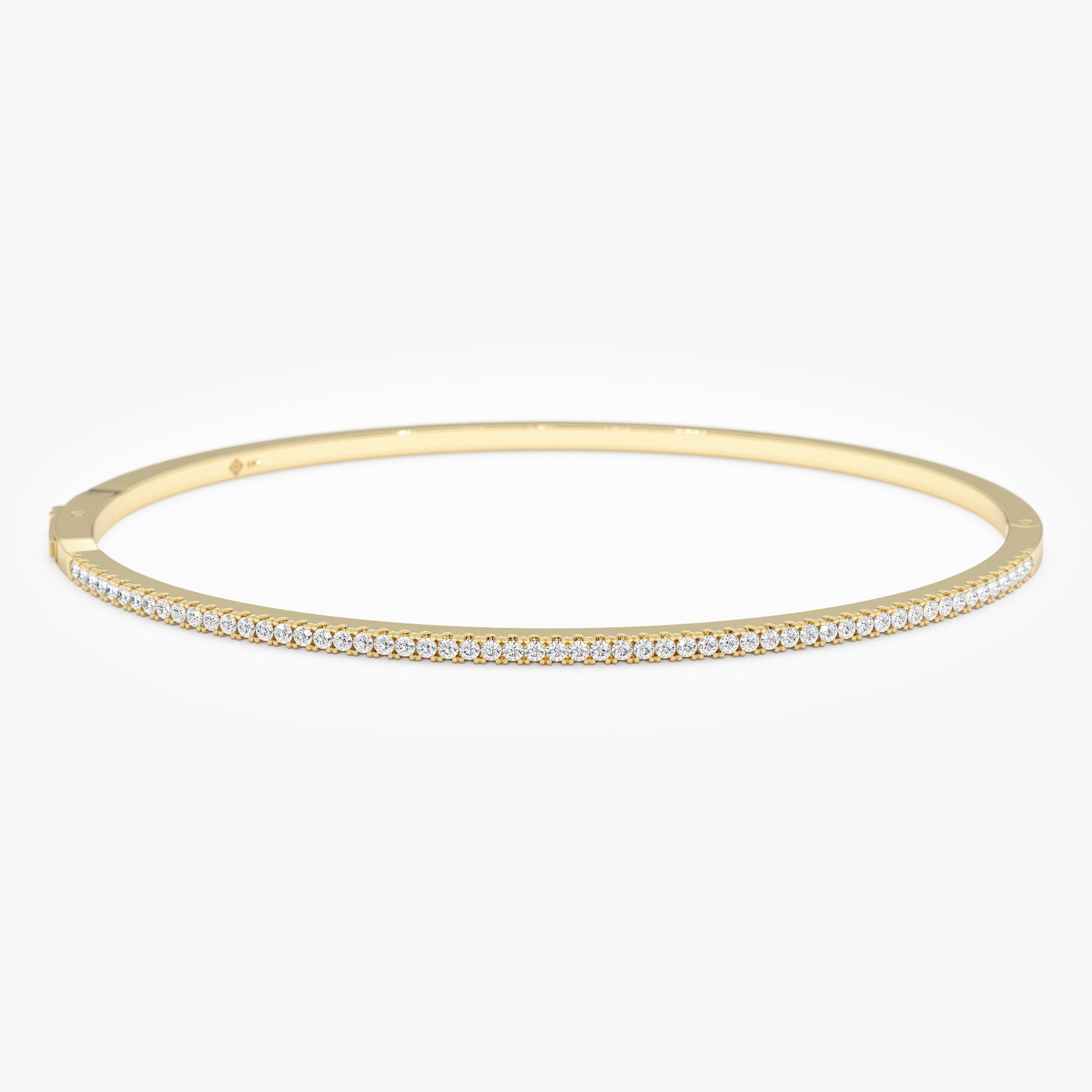 Diamond Bangle, 14k Solid Gold Dainty Bangle Diamond Bracelet ...
