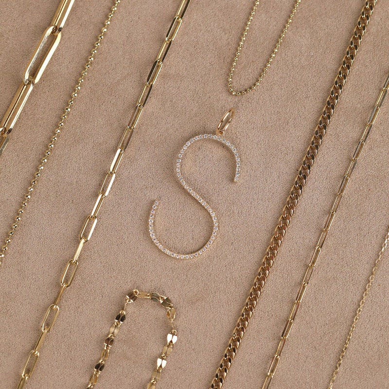 Diamond Charm Initials - Etsy