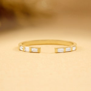 Natural Diamond Baguette Ring, Diamond Cuff Ring, Diamond Open Ring ...