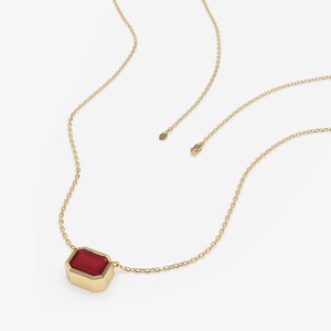 14k Gold Ruby Necklace, Natural Ruby Necklace, Can Also Be Ordered in ...