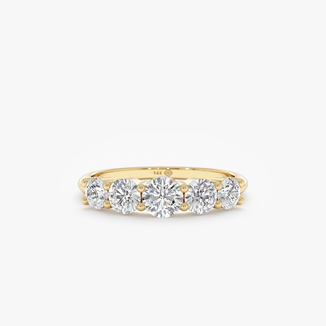 Minimalist Diamond Ring, 14k 18k Solid Gold, Lab-grown Diamonds ...