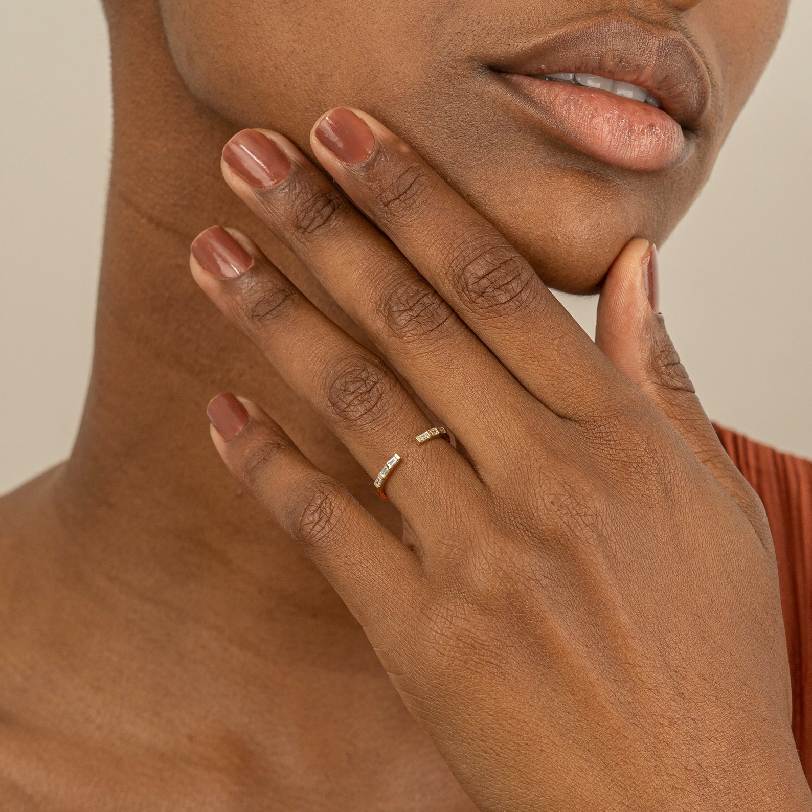 Natural Diamond Baguette Ring Diamond Cuff Ring Diamond Open - Etsy
