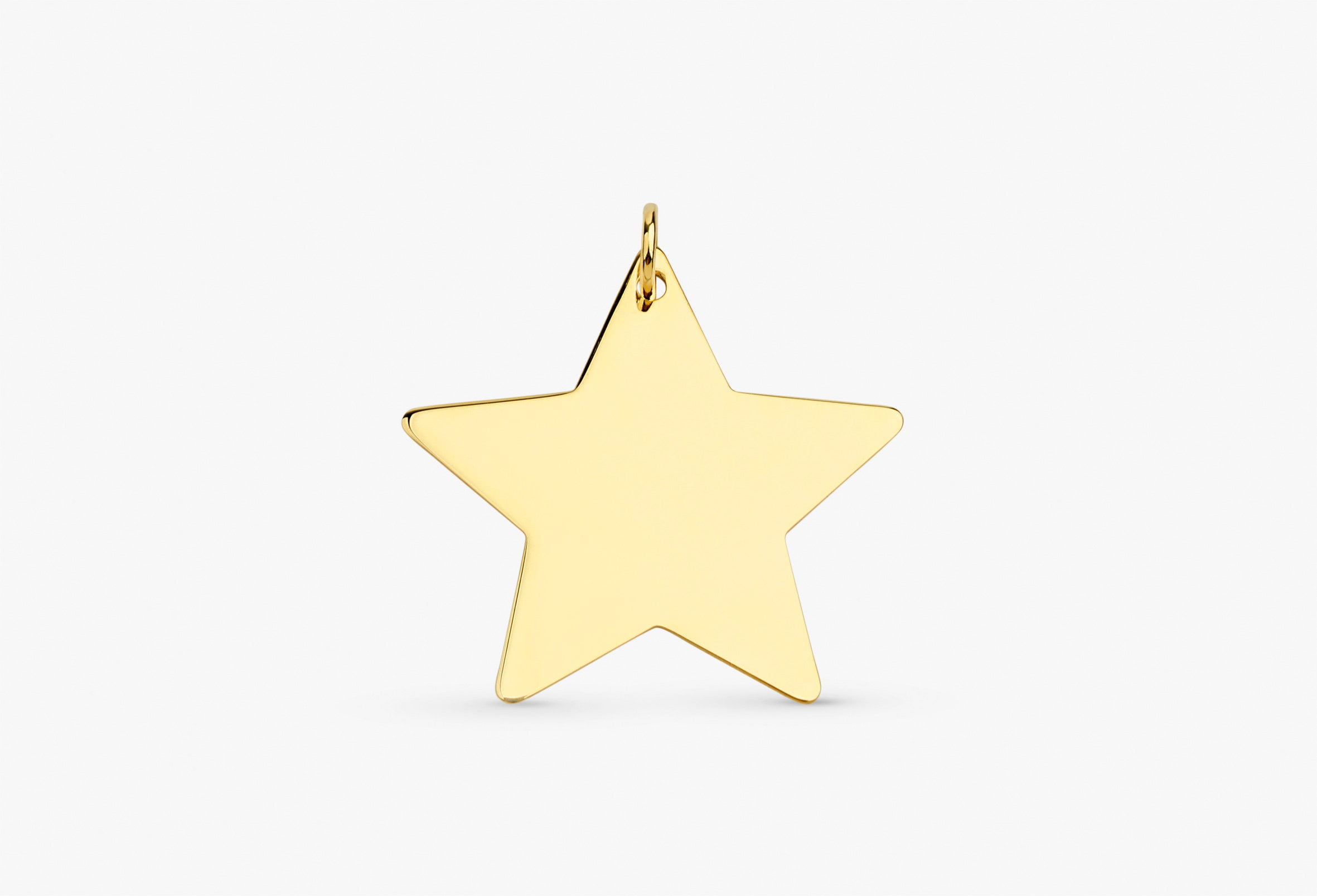 14K Gold Star Charm Solid Gold Necklace Pendant Personalized - Etsy