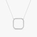 Diamond Square Pendant Necklace, Geometric Pendant, Minimalist Necklace ...
