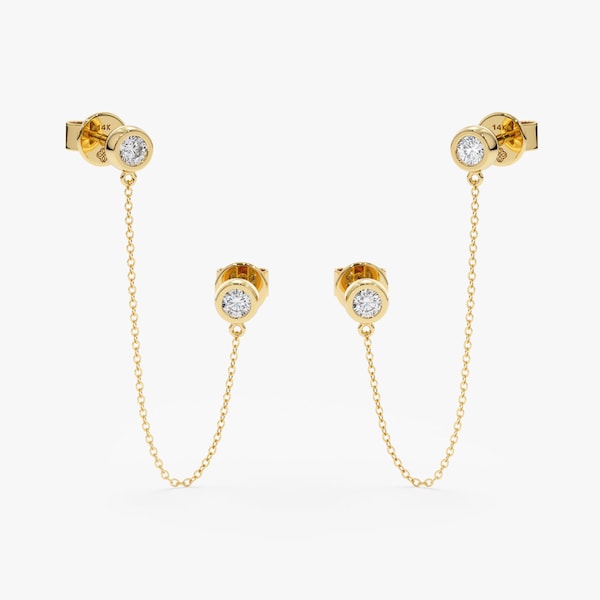 Gold Chain Earrings - Etsy