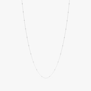 Long Diamond Necklace, 36 Inch Handmade Diamond Necklace, 20 Stations ...