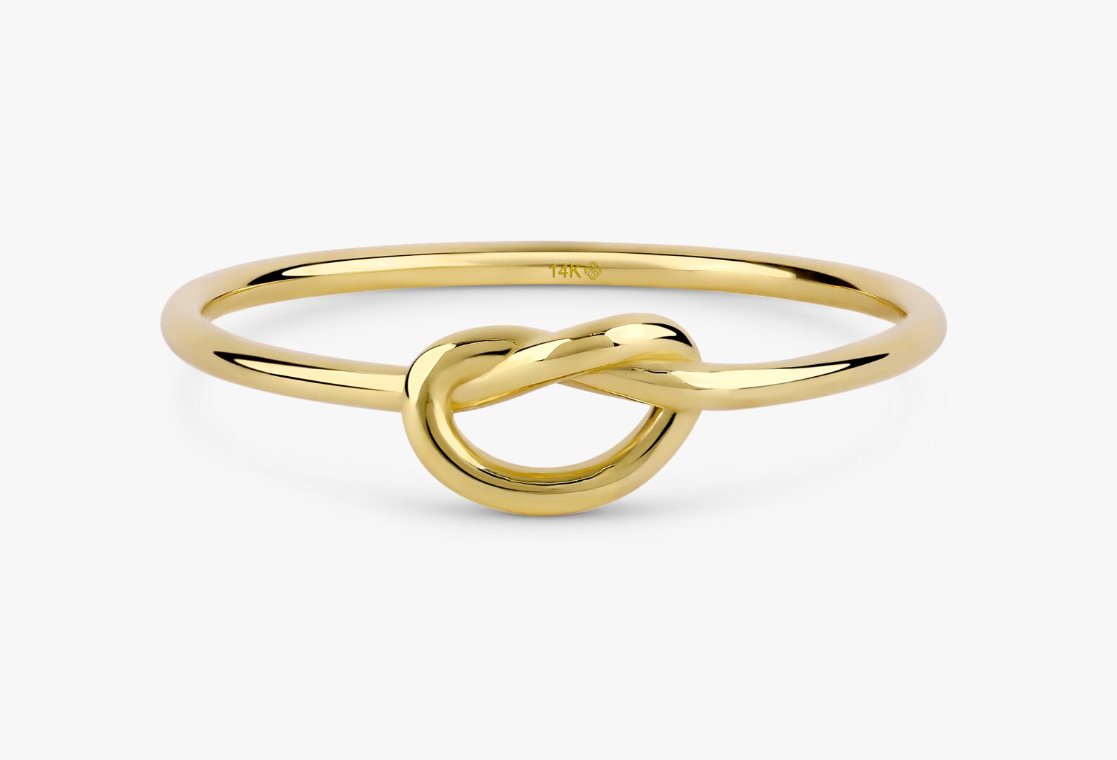 14k Solid Gold Knot Ring Love Knot Minimalist Stackable Gold - Etsy