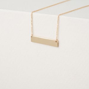 14k Gold Name Tag Necklace, Personalized Gold Necklace, Solid Gold ID ...