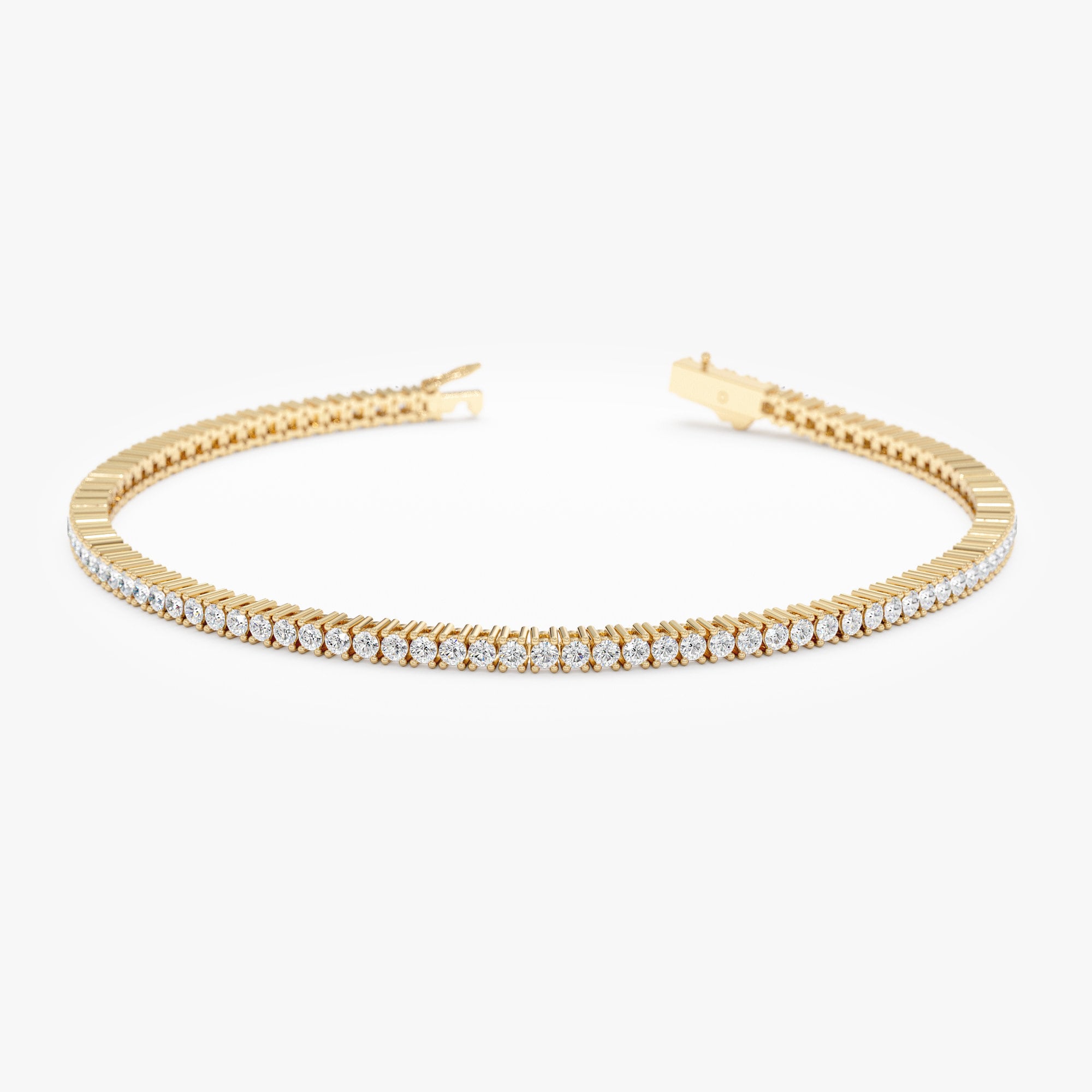 Diamond Tennis Bracelet 14k Solid Gold and Natural Real Diamonds Delicate Eternity Bracelet Prong Set Bracelet Wedding Jewelry Alima Etsy