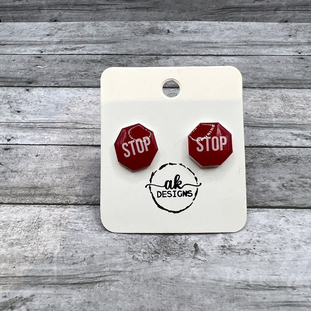 Handmade Plastic Stop Sign Traffic Cop Crossing Guard Lightweight Stud ...