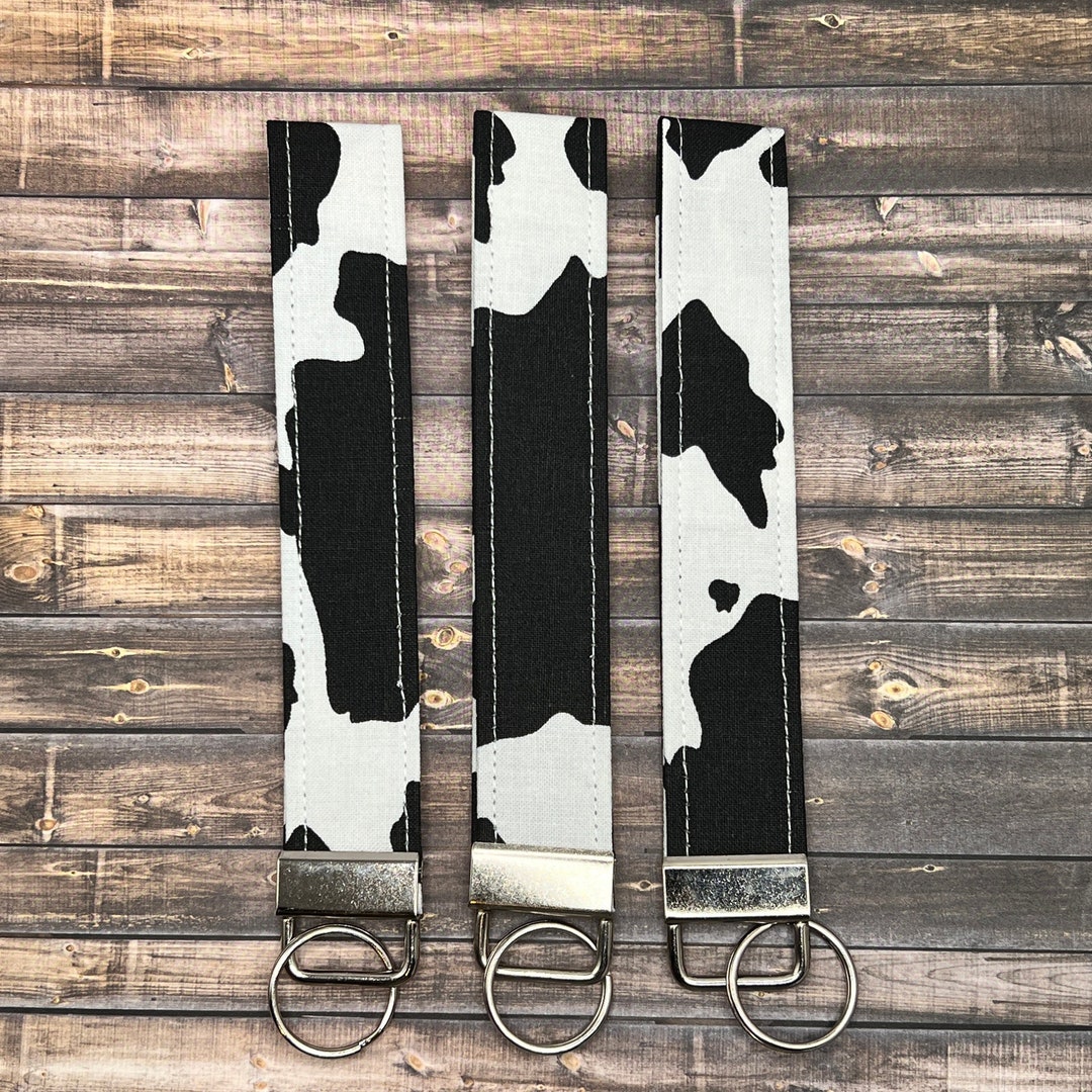 Handmade Print , Cow, Cows, Milk, Dairy, Farm, Animal 6" Fabric Key Fob ...