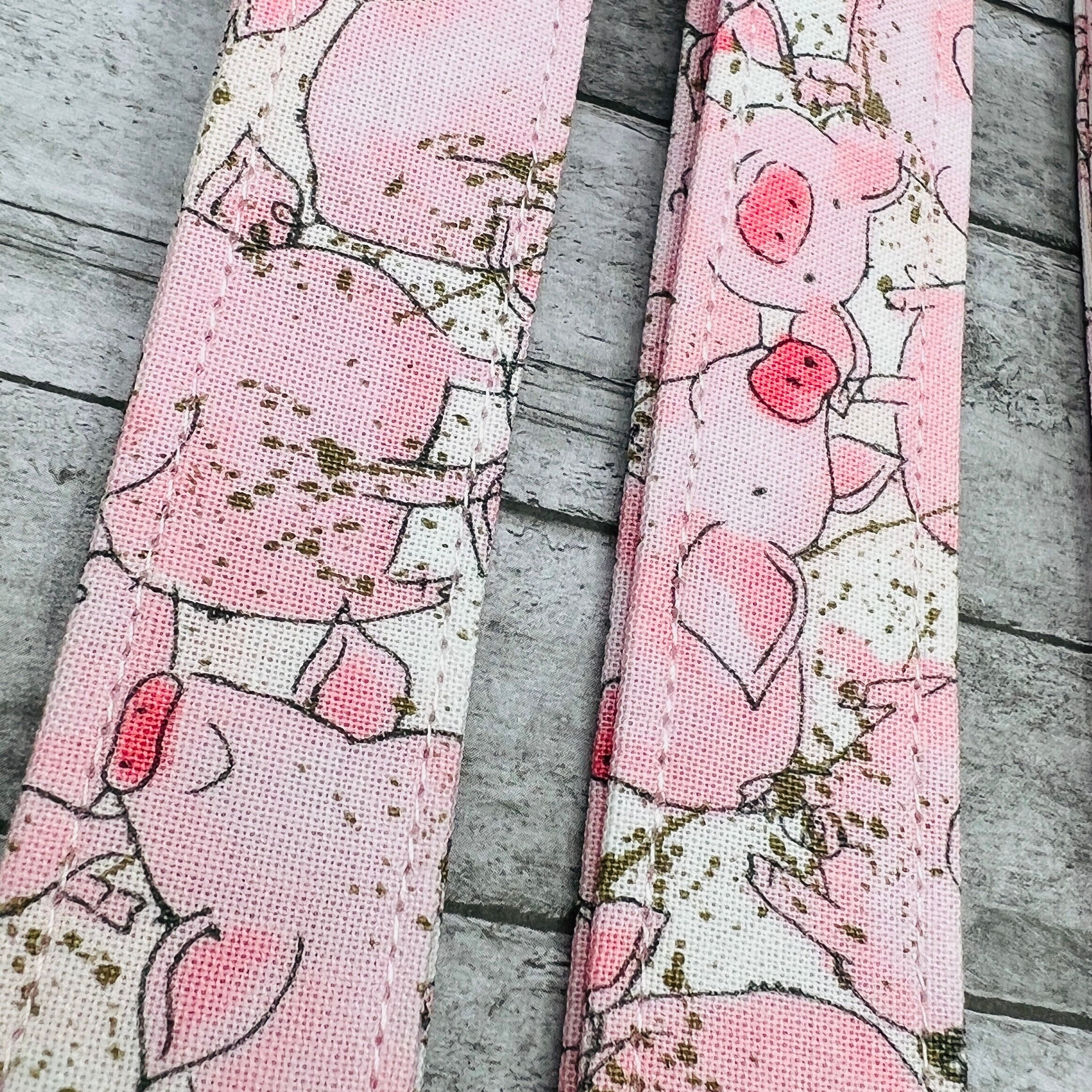 Handmade Piggy Pigs in Mud Oink Farm Animal 6" Fabric Key Fob Keyfob ...
