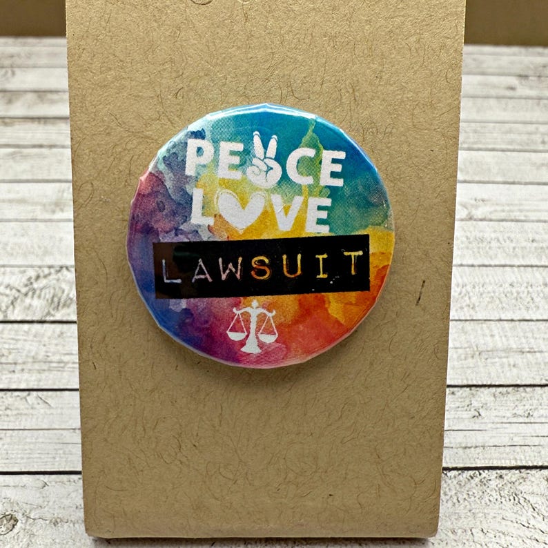 1.25 Inch Lawyer Themed Button Pins or Magnets - Gift for Attorneys or ...