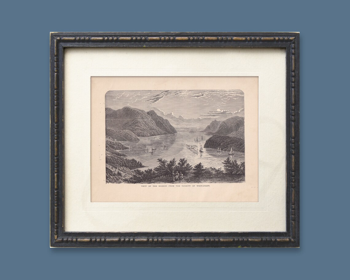REPRODUCTION 1883 Hudson River West Point Vintage Art Prints Vintage ...
