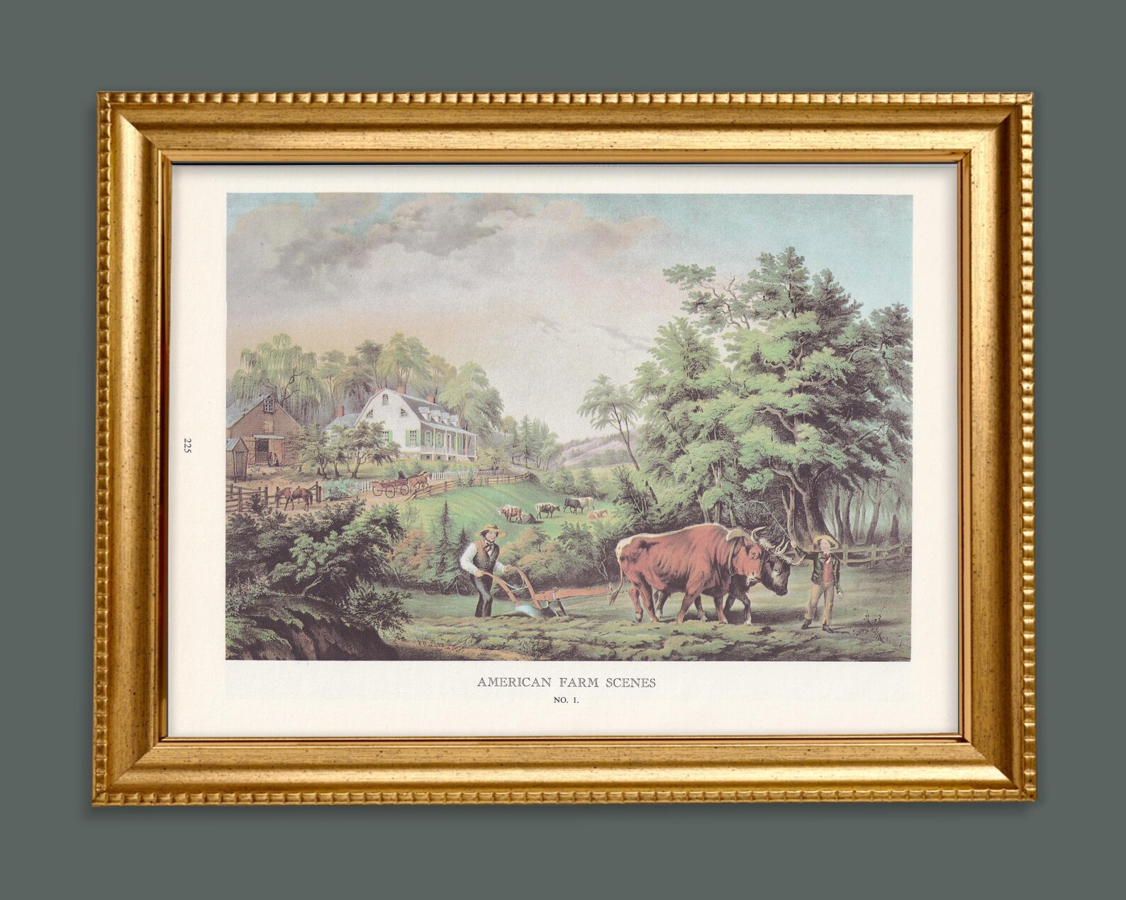 Country Living Vintage Prints Set of 4 REPRODUCTION 15x12 14x11 Farmer ...