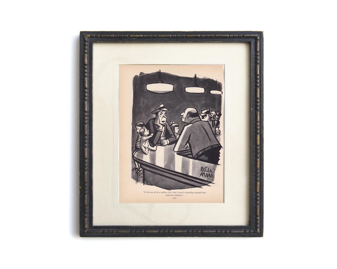 1956 Peter Arno Cartoon Print, Bar Scene, the New Yorker Wall Art - Etsy