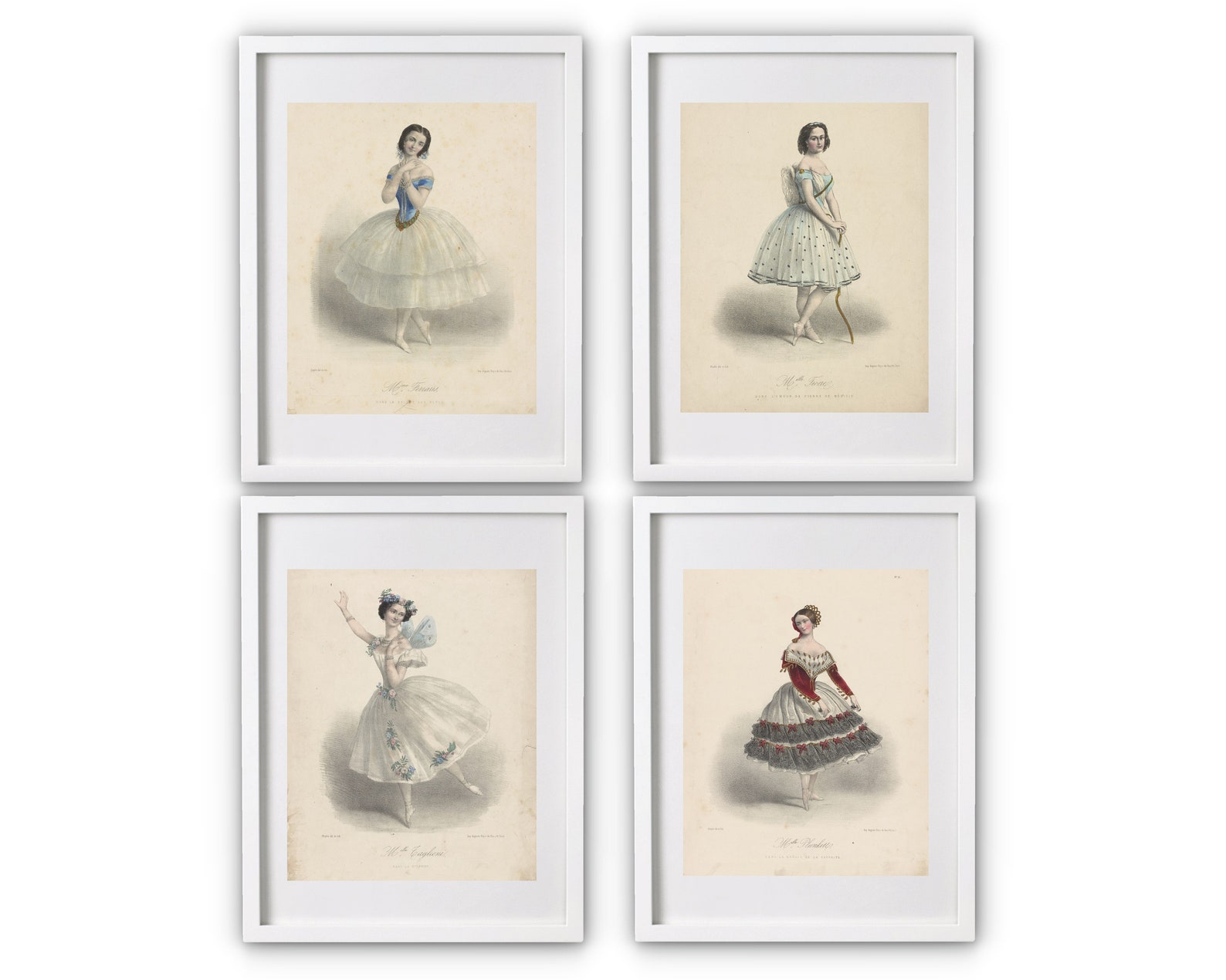 Vintage Ballet Art Prints, French Dance, 1860 (digital Prints) - Etsy