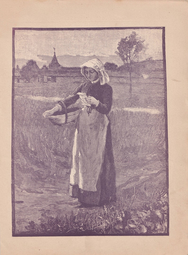 Antique Original Victorian Era Set of 4 Girls Women Lithograph - Etsy