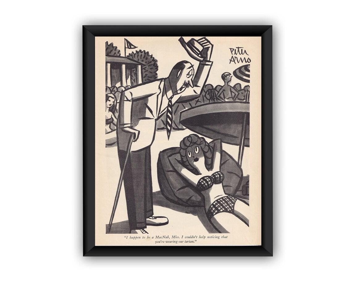 1949 Original Vintage Cartoon Art Print Wall Decor Painting - Etsy