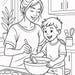Mommy & Me Modern Coloring Pages- Digital Download- Millennial Mom and ...