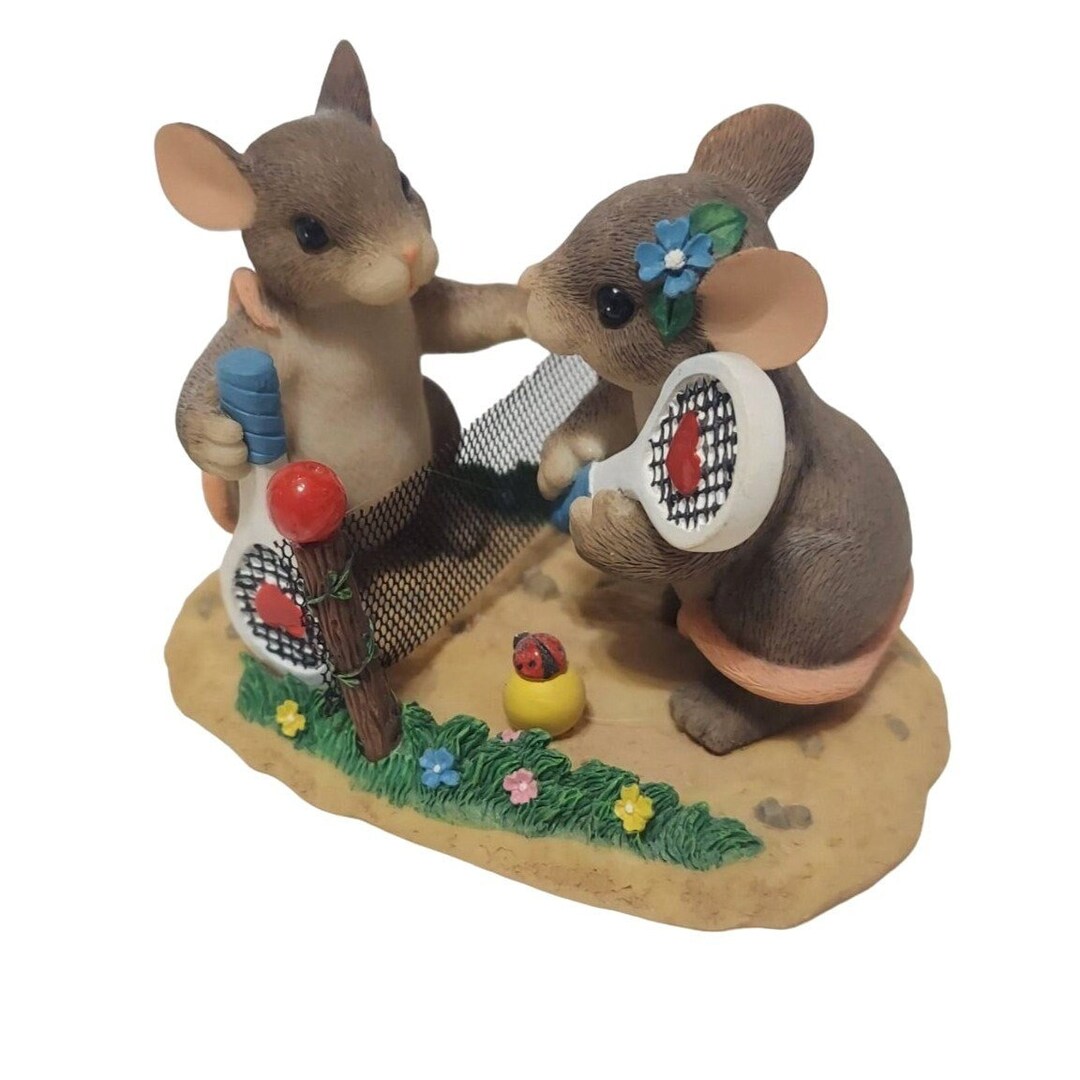 Charming Tails MICE Playing TENNIS Two Love 3 Collector Cards - Etsy