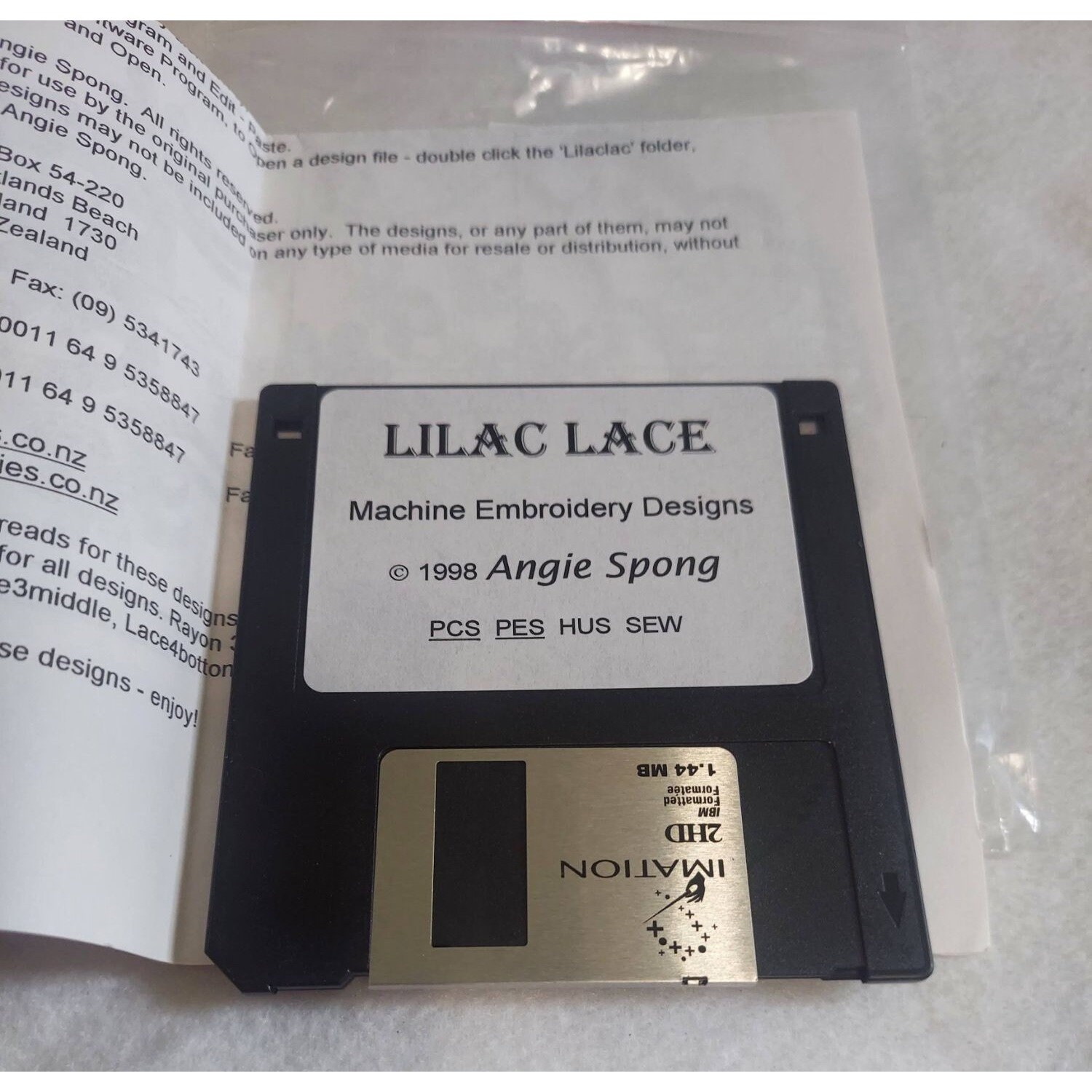 Lilac Lace Machine Embroidery Designs 1998 Angie Spong PCS PES Floppy ...