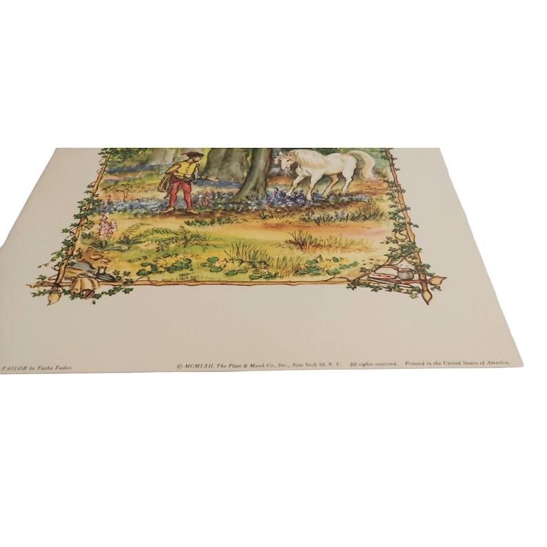 The Valiant Tailor Tasha Tudor Print 14 X 11 Fairytale Children's Art ...