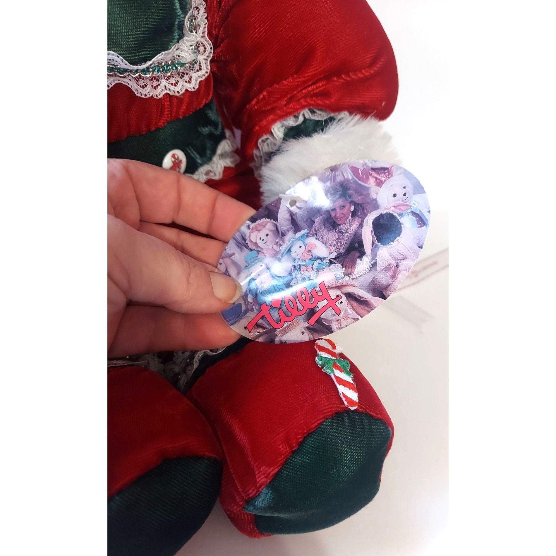 80's Tilly Collectibles Ina Baker Bear CHRISTMAS Red Green Boy 18 ...