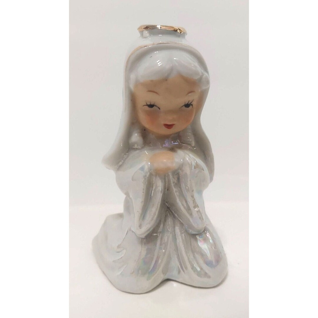 Kneeling Mother Mary Nativity Piece Made in Japan Iridescent - Etsy