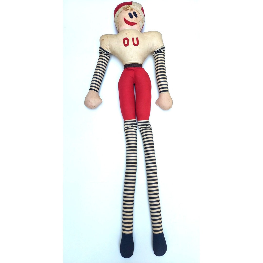 Vintage OU Ohio University FOOTBALL State Player Plush Stuffed Toy 33 ...