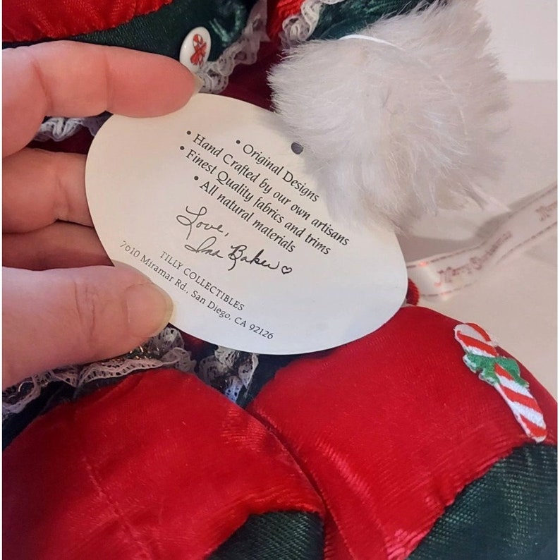 80's Tilly Collectibles Ina Baker Bear CHRISTMAS Red Green Boy 18 ...