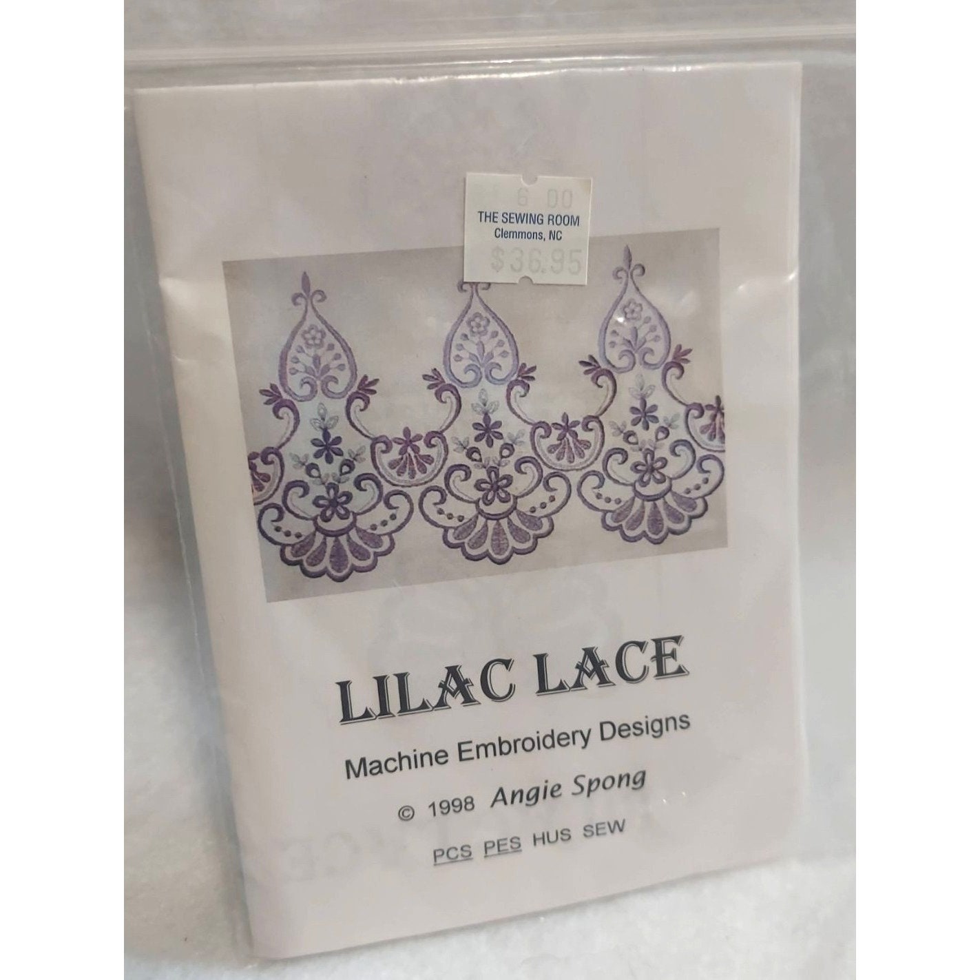 Lilac Lace Machine Embroidery Designs 1998 Angie Spong PCS PES Floppy ...