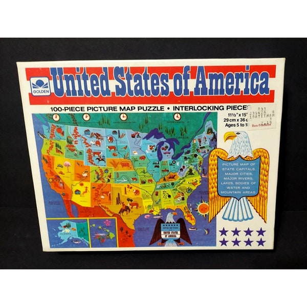 United States Puzzle - Etsy