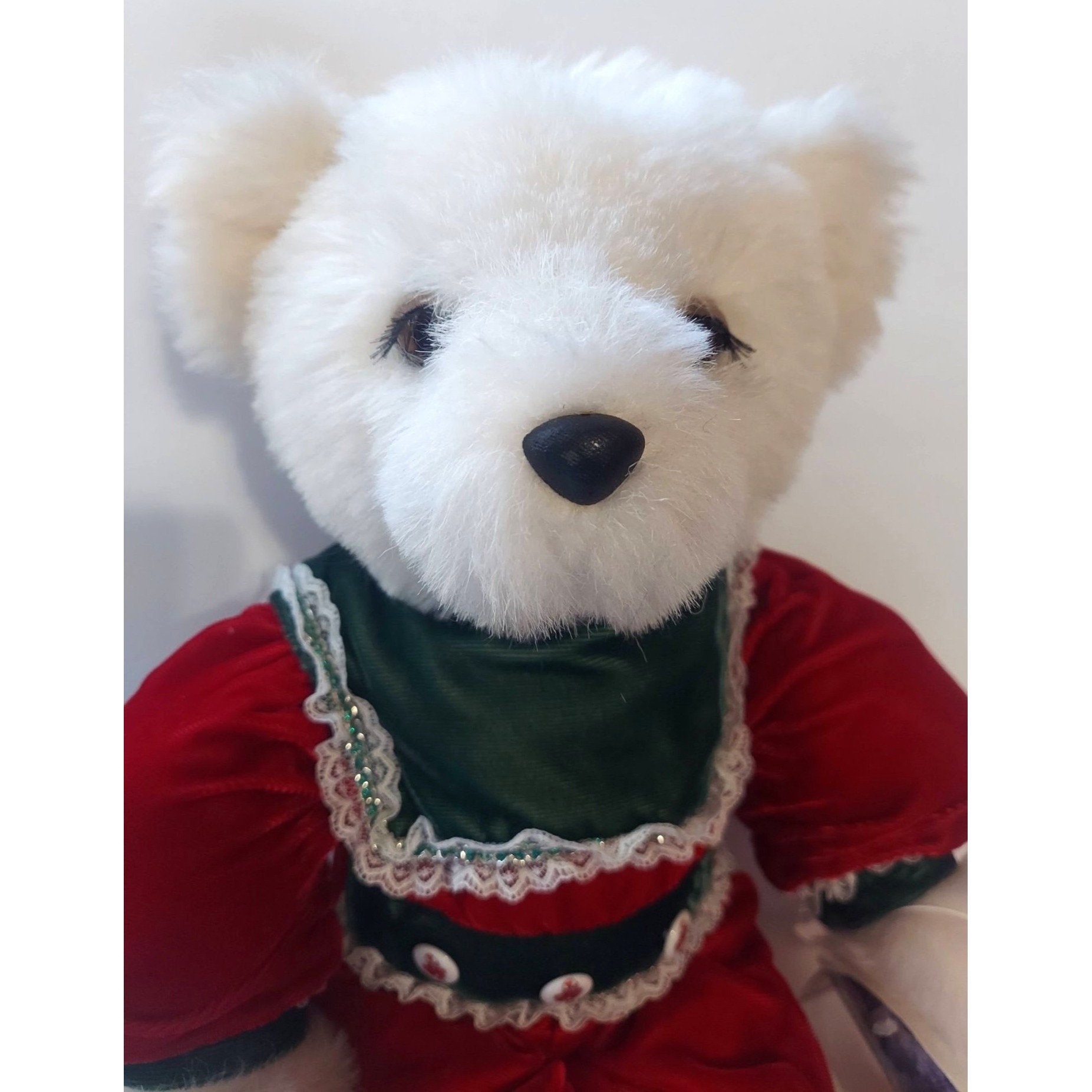 80's Tilly Collectibles Ina Baker Bear CHRISTMAS Red Green Boy 18 ...