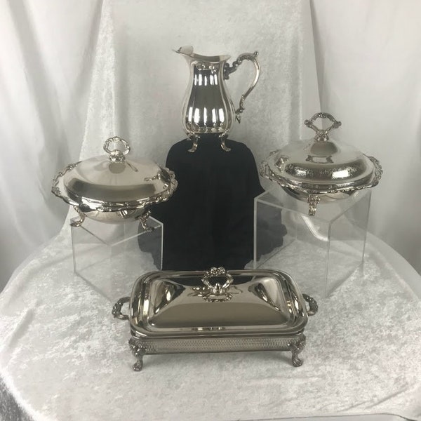 Footed Silver Plate - Etsy