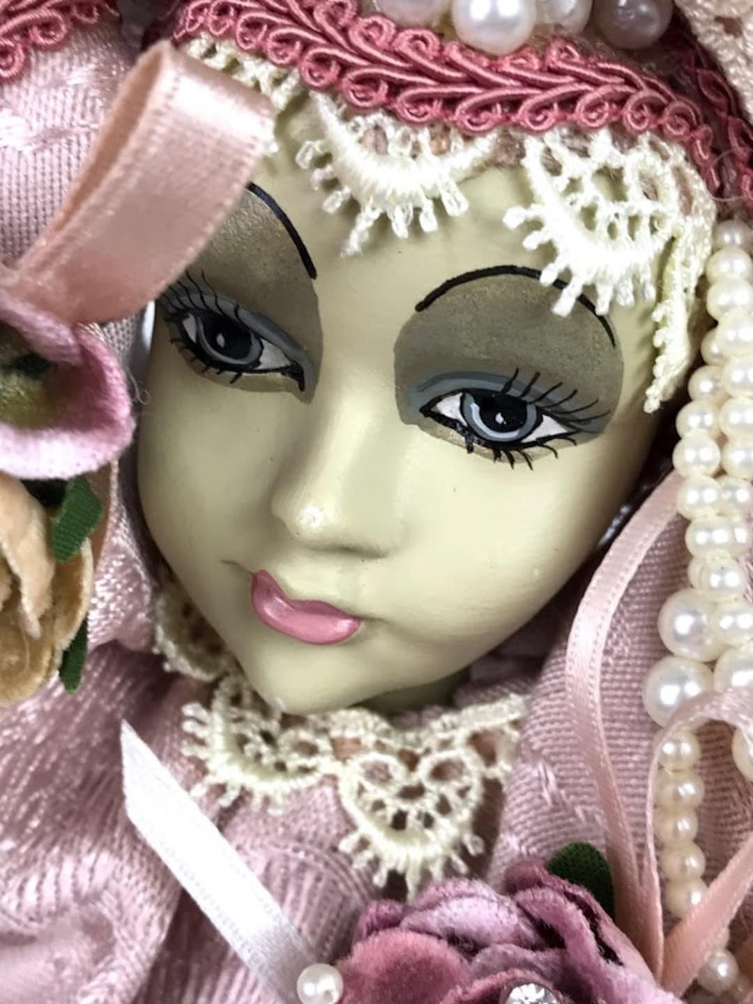 Gorgeous Show-stoppers Doll in Soft Pink Velvet Jumpsuit With Lace ...