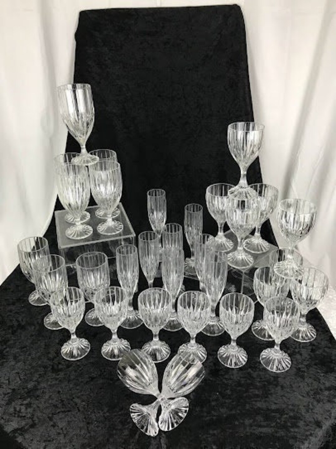 Stunning Park Lane Lead Crystal Stemware Set by Mikasa, Service for Eight - Etsy