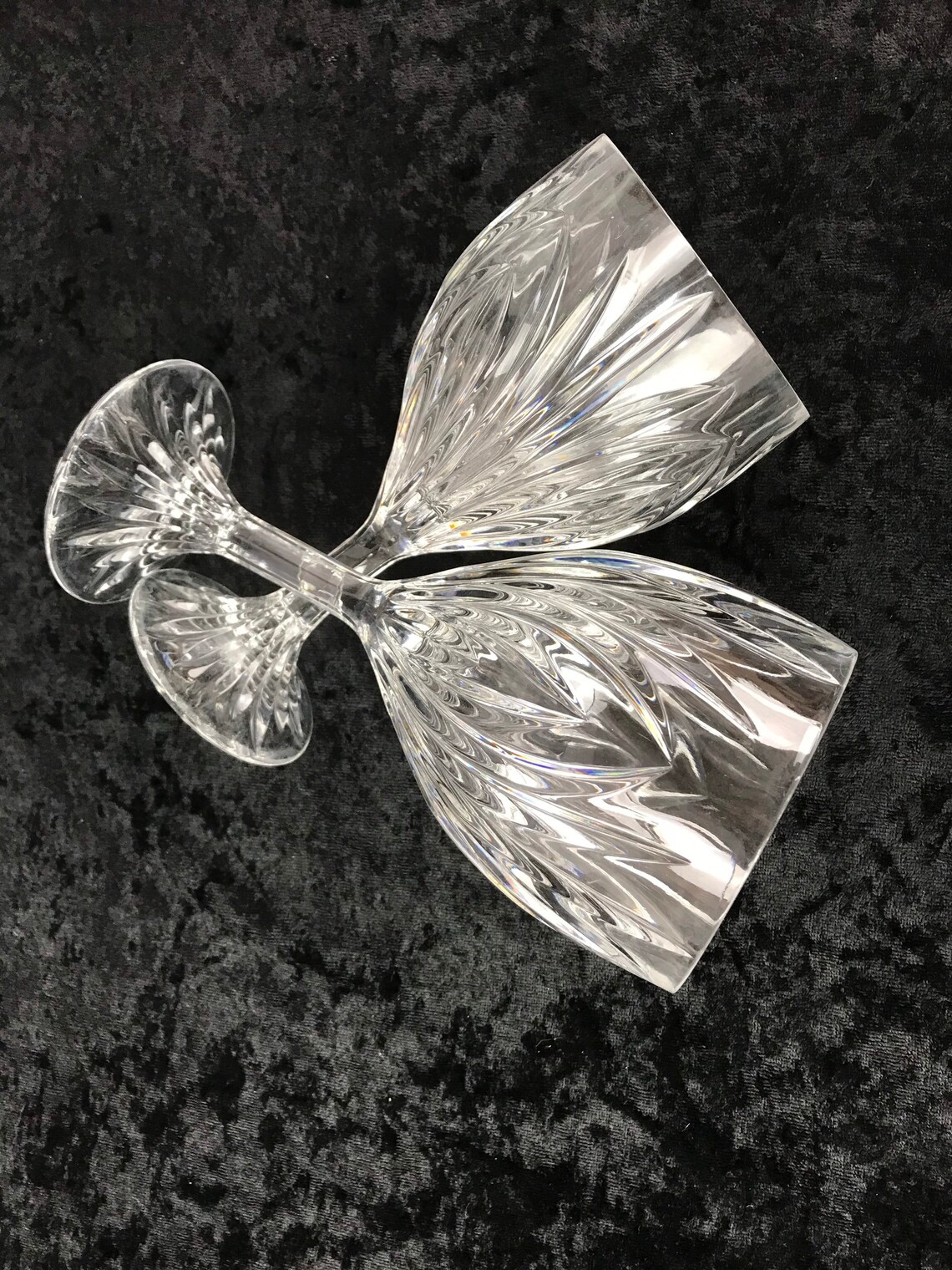 Bohemia Elise Pattern Crystal Stemware Set of Seven Water/wine - Etsy