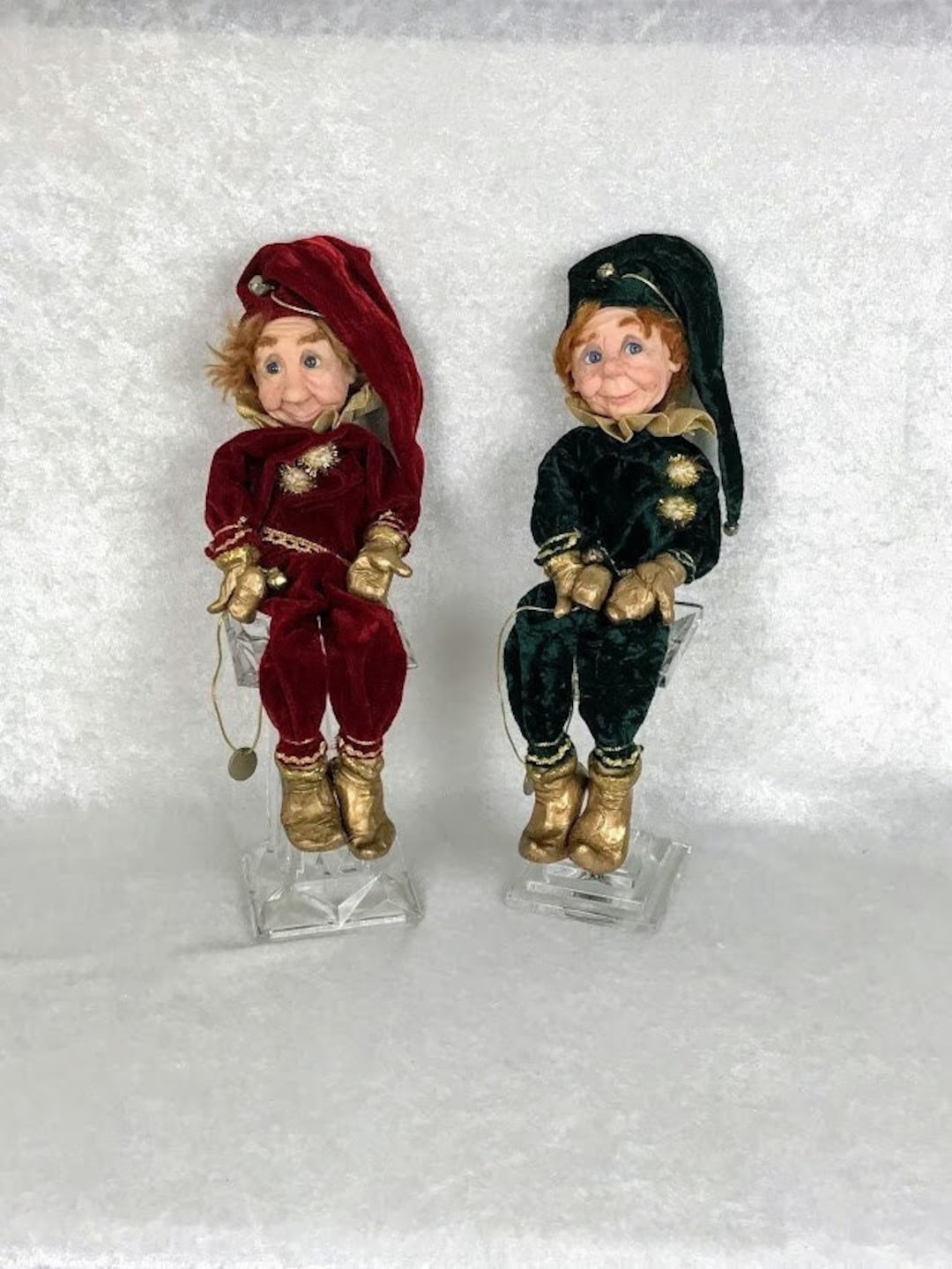 Jolly Christmas Elves / Jesters by Jacqueline Kent, JKC - Etsy