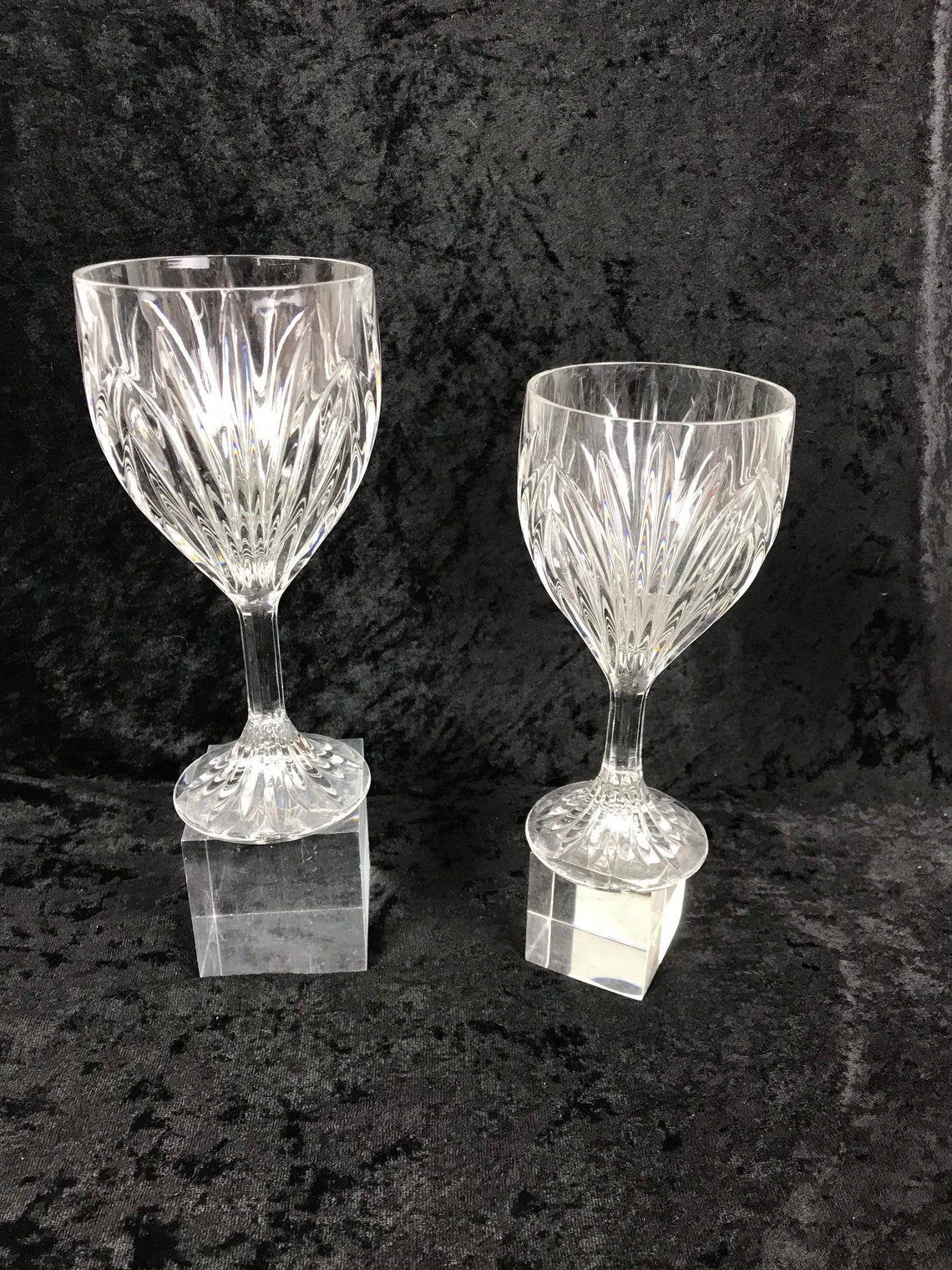 Bohemia Elise Pattern Crystal Stemware Set of Seven Water/wine - Etsy