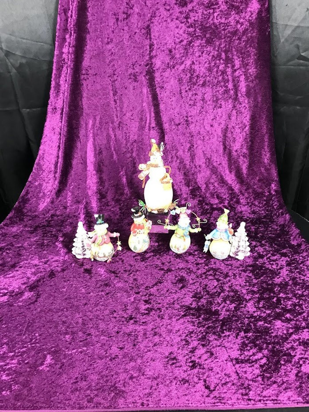 Charming Christmas Snowmen Collection With LED Color Lit Stands - Etsy