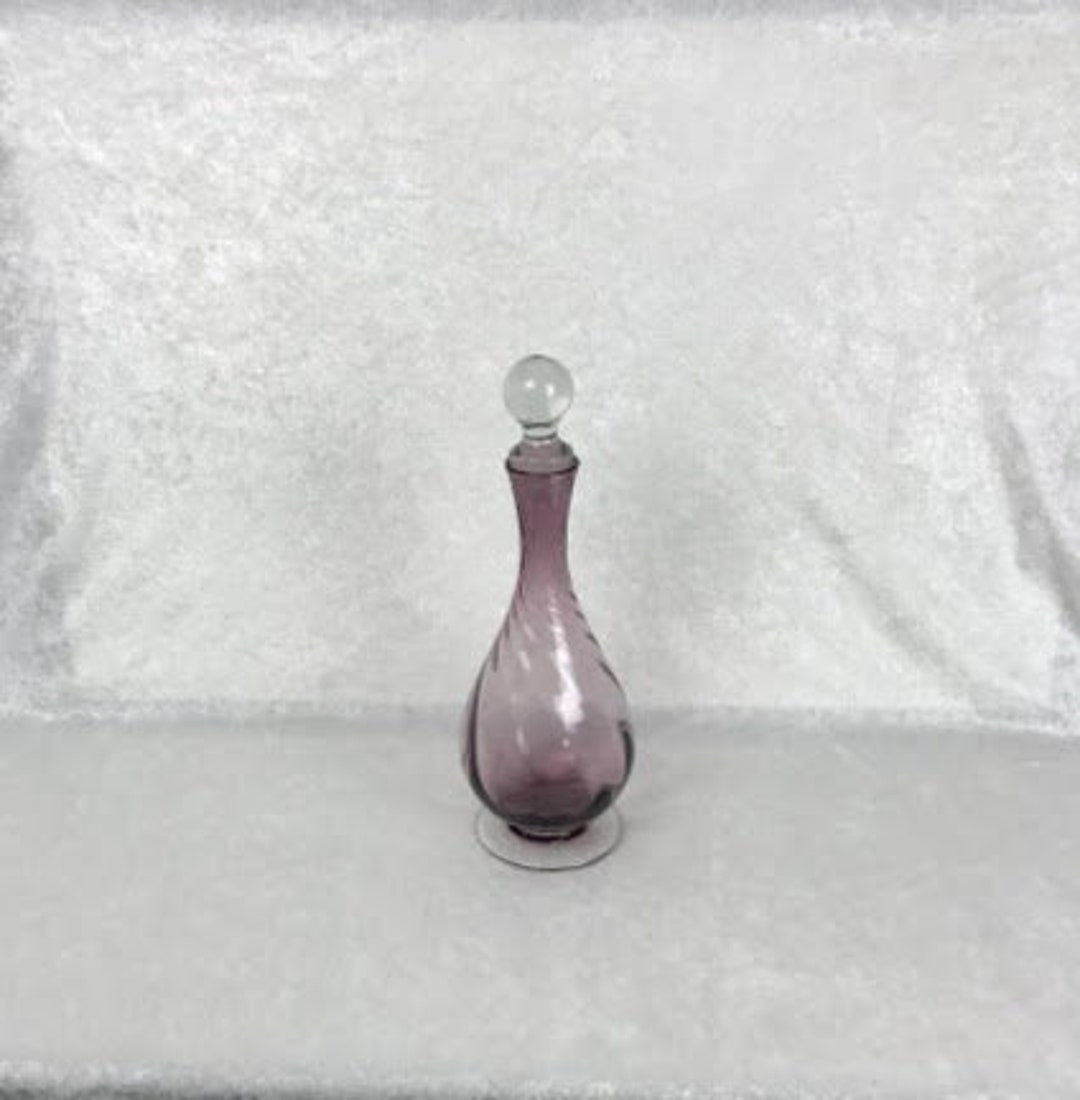 Swirled Blown Glass Purple Decanter - Etsy