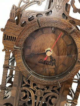 Vintage Filigree Wooden Mantle Clock - Etsy