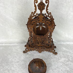 Vintage Filigree Wooden Mantle Clock - Etsy