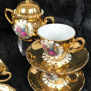 Romantic Couple Golden Tea / Coffee Set - Etsy
