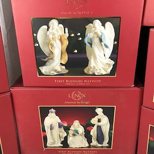 Lenox First Blessing Nativity Set With 19 Pieces, Pastels Adorned in ...